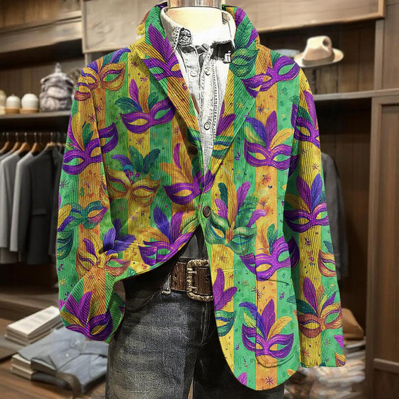 Carnival Corduroy Blazer Coat for Men's Vintage Winter Spring Suit ...