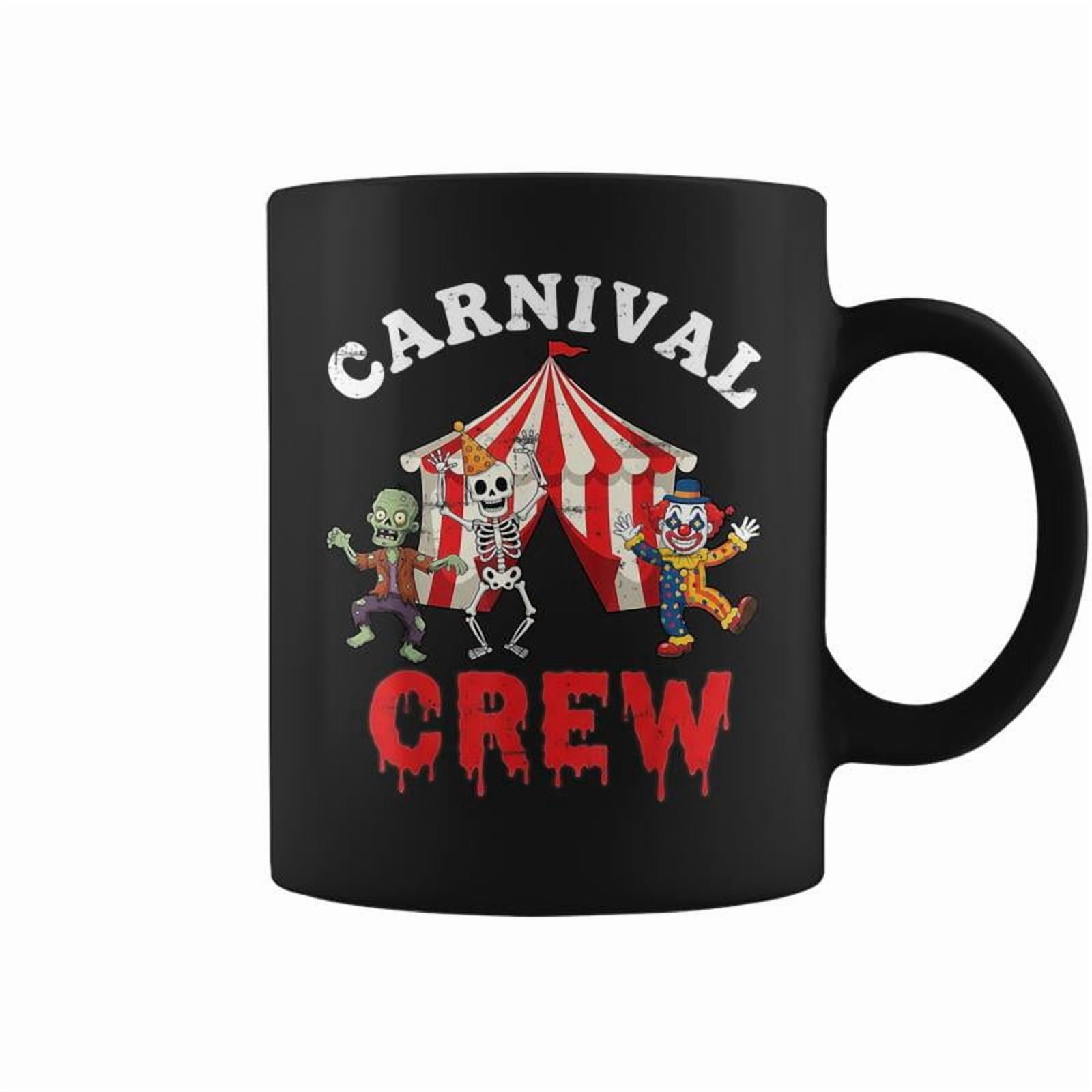 Carnival Crew Zombie Skeleton Clown Halloween Circus Coffee Mugs ...