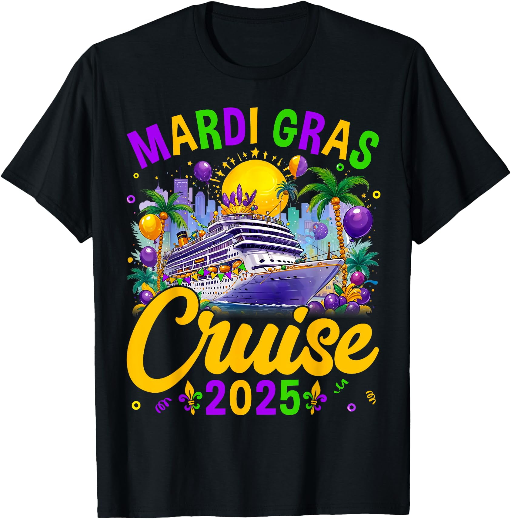 Carnival Cruise 2025 Family Trip Mask Celebration Tee Louisiana ...
