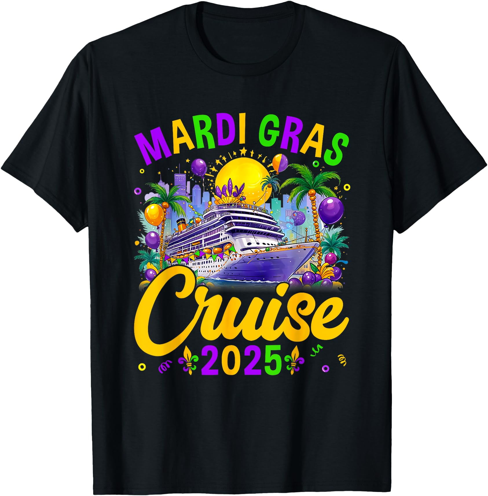 Carnival Cruise 2025 Family Trip Mask Celebration Tee New Orleans Shirt ...