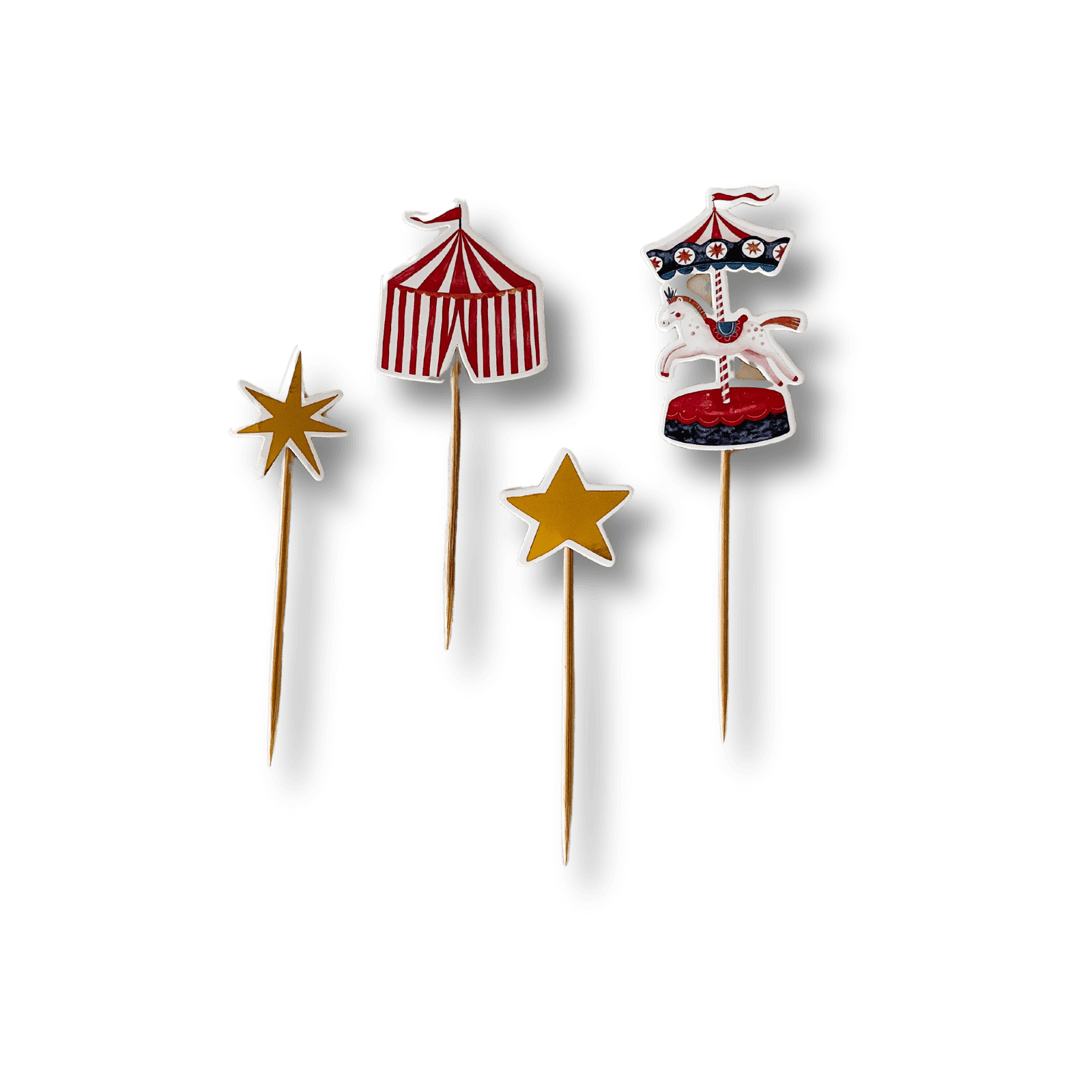 Carnival Cupcake Toppers - Circus Toppers 8pcs - Walmart.com