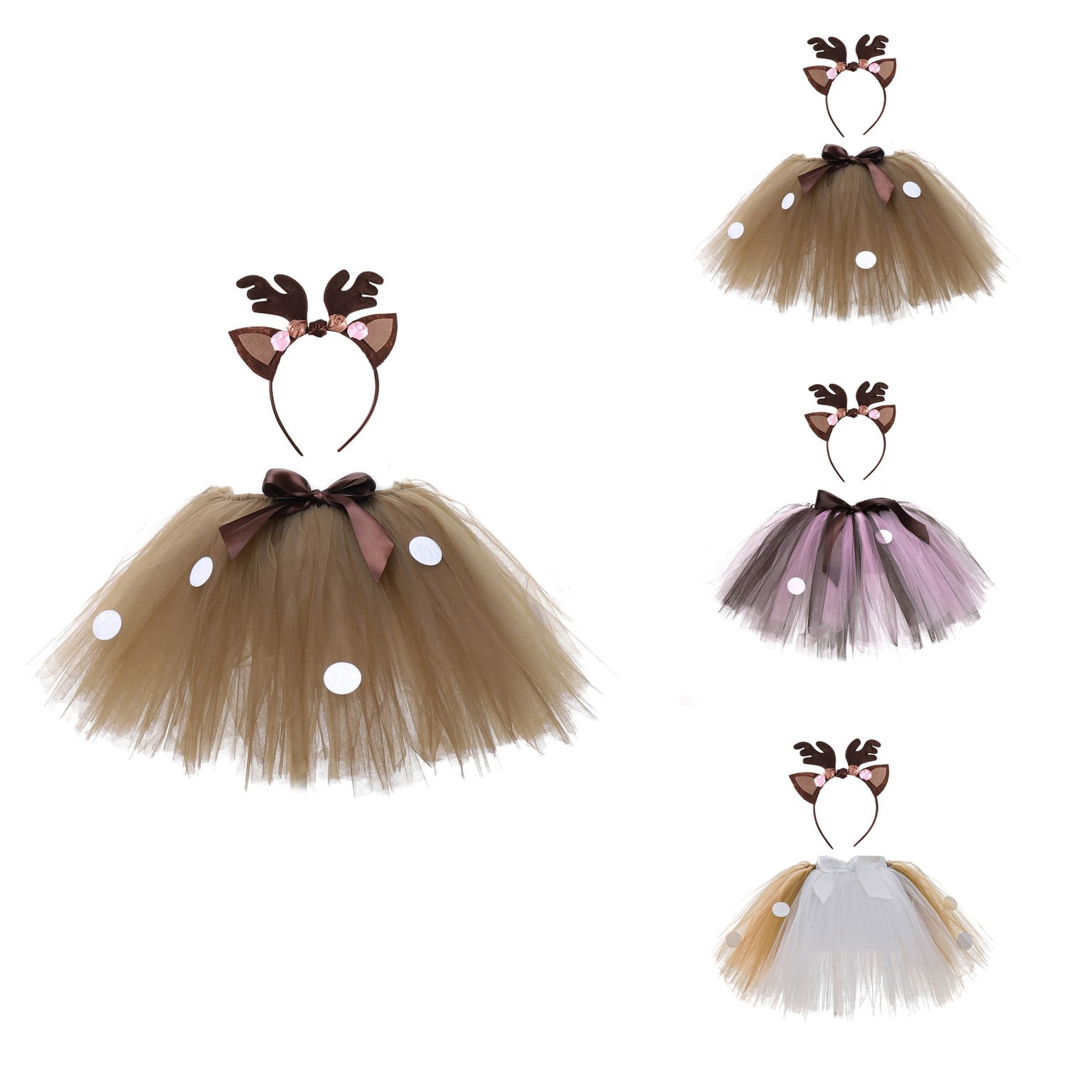 Carnival Deer Tutu Skirt for Girls, Animal Costume Dress with Matching ...