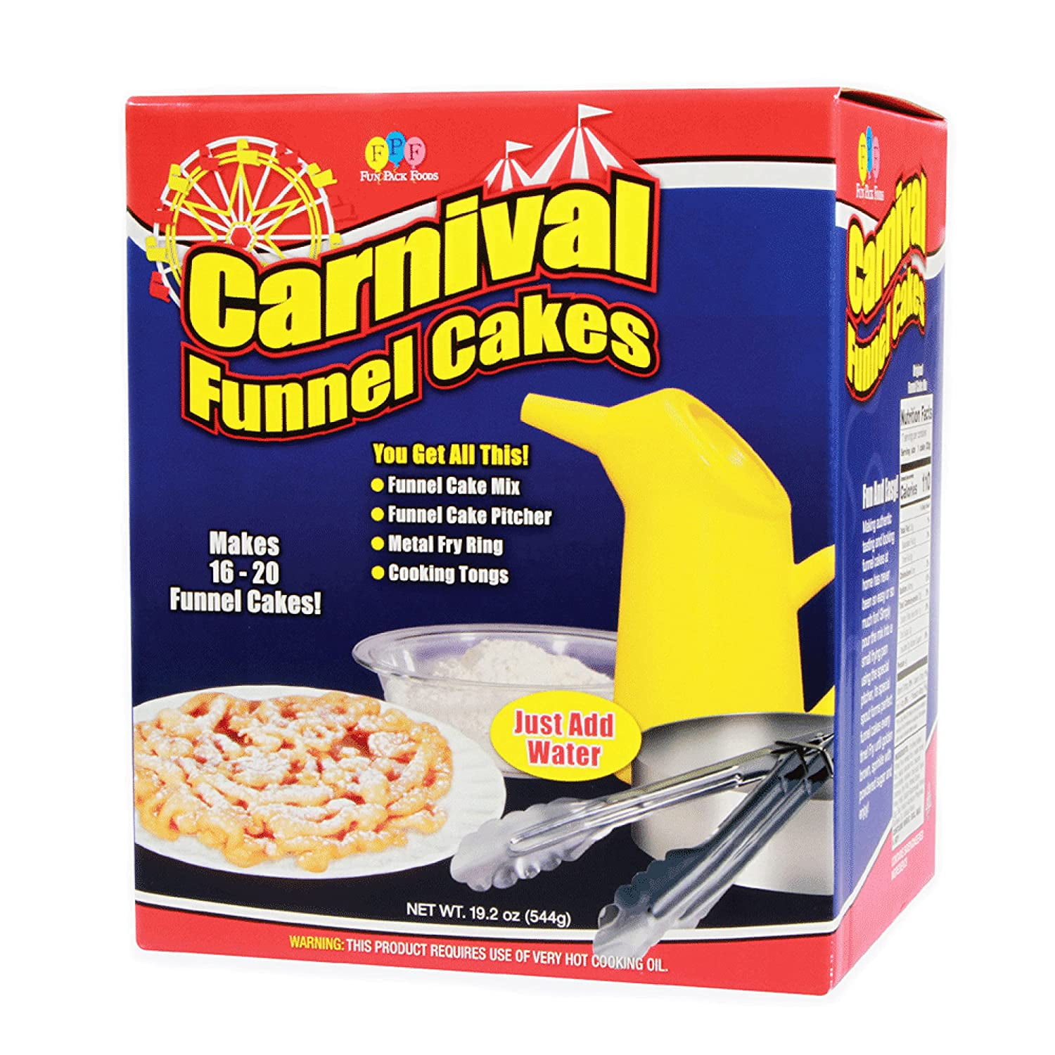 Carnival Deluxe Funnel Cake Kit - 19.2 oz with Pitcher & Mix - Walmart.com