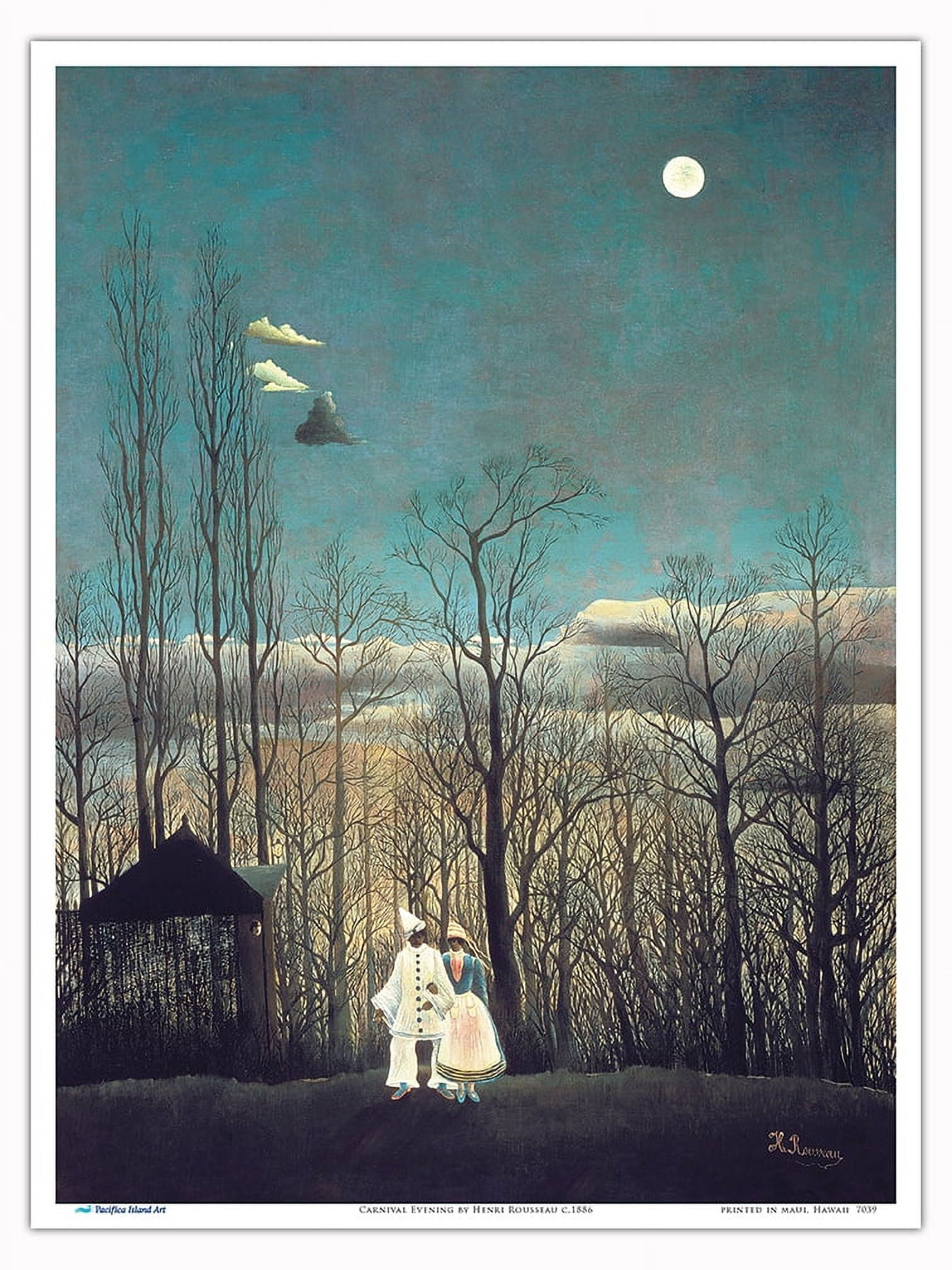 Carnival Evening - From an Original Color Painting by Henri Rousseau c ...