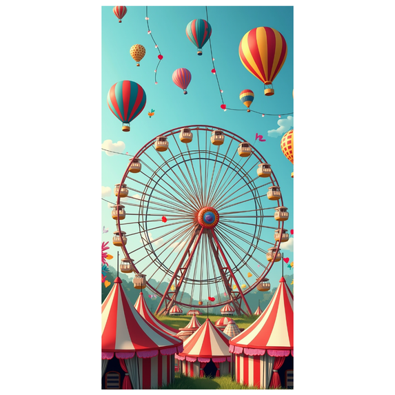 Carnival Festival Ferris Wheel Backdrop Banners for Party Supplies ...