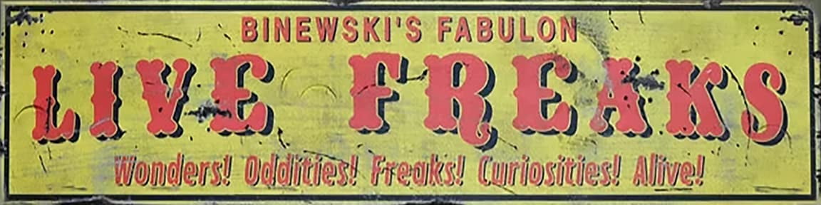 Carnival Freak Show Sign Vintage Metal Sign 16x4inch Tin Sign Plaque ...