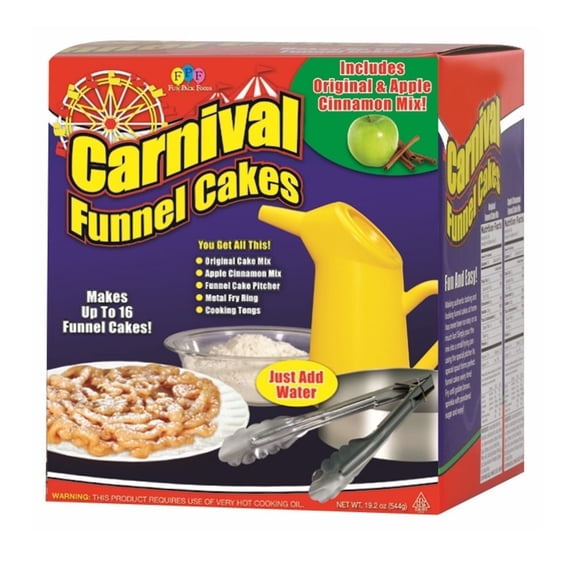 Fun & Easy DIY Carnival Funnel Cakes Kit with Original & Apple Cinnamon ...