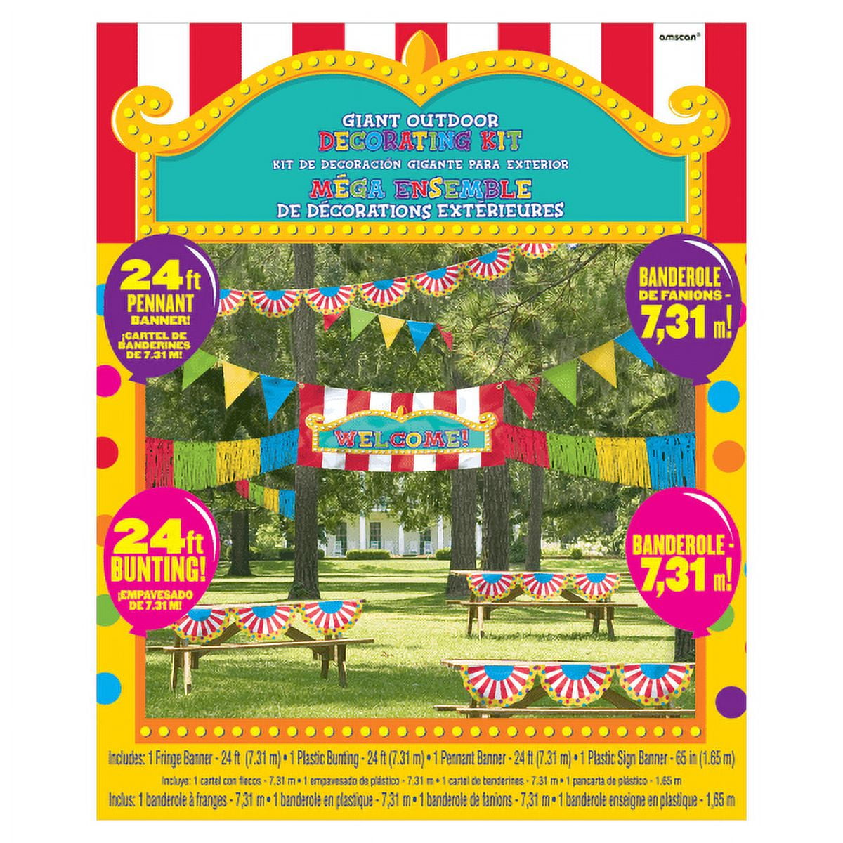 Amscan 4-Piece Outdoor Carnival Giant Decorating Kit - Party Decor ...