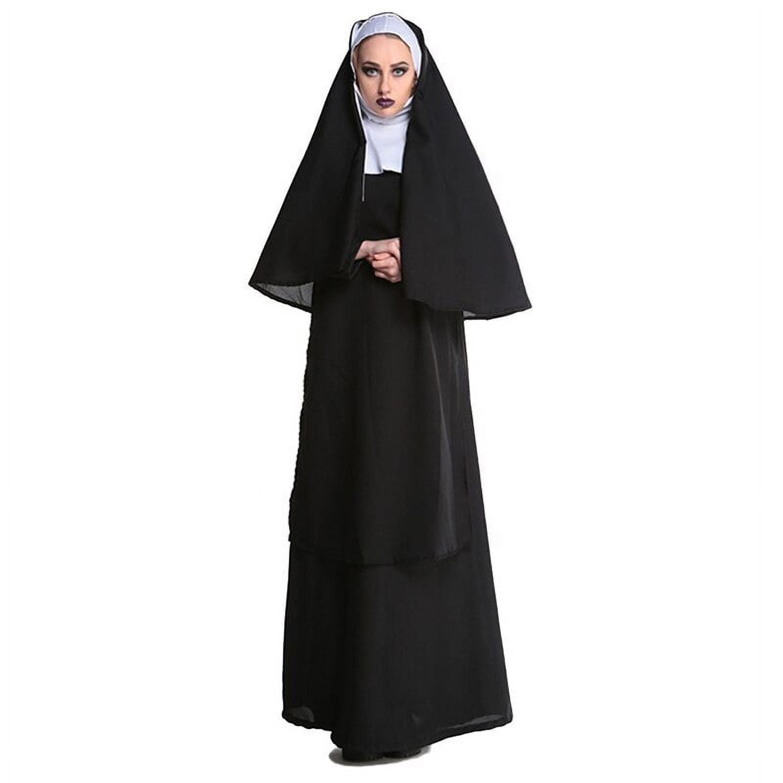 Carnival Halloween Classic Couples Church Priest Nun Habit Costume ...
