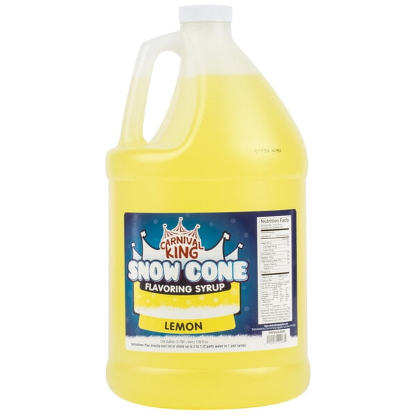 Carnival King 1 Gallon Slushy Syrup Lemon Concentrated Drink Mix for ...