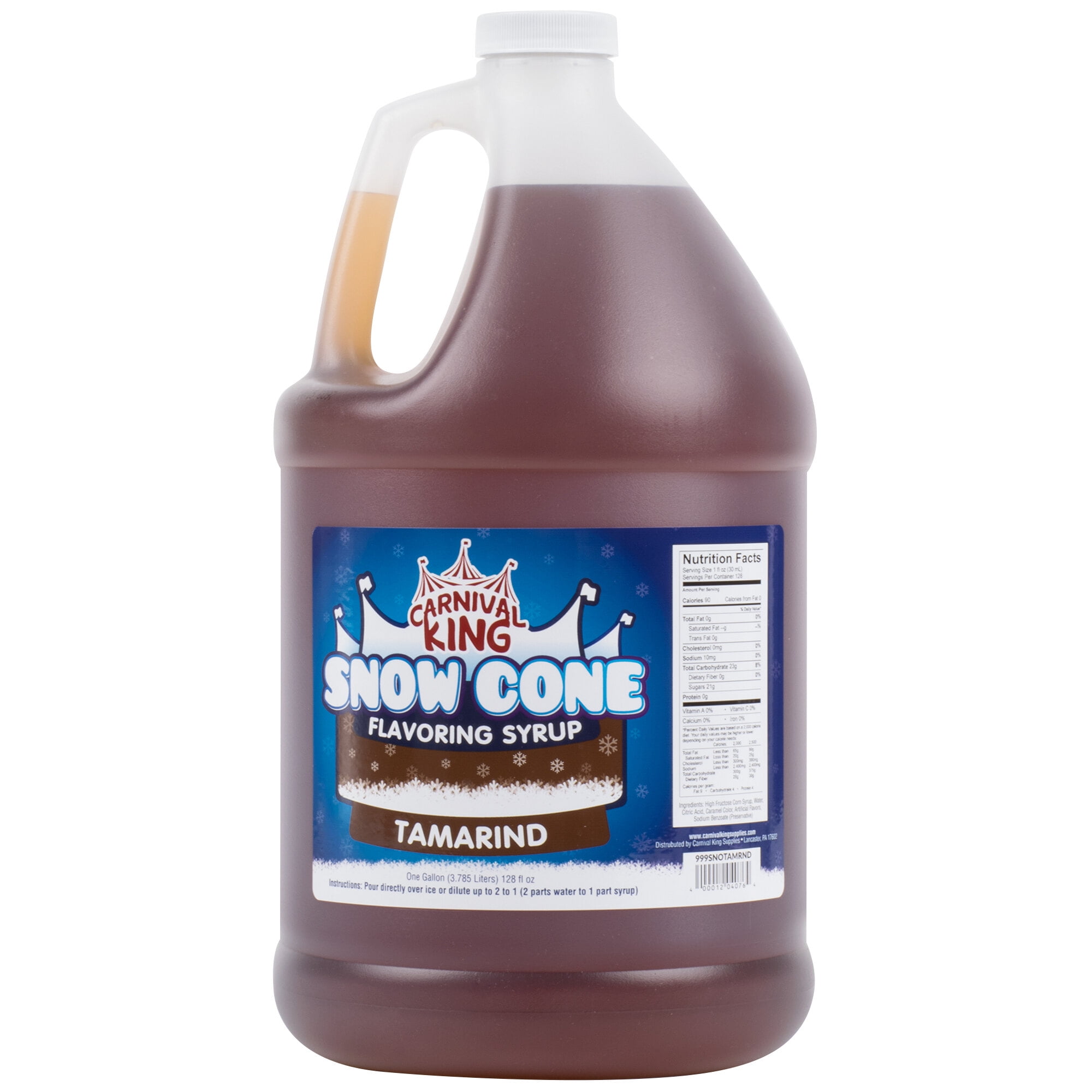 Carnival King 1 Gallon Snow Cone Syrup Tamarind - Delicious Shaved Ice ...