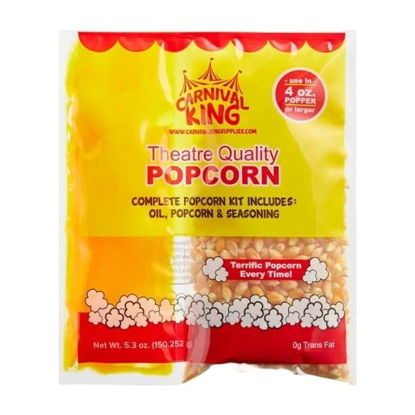 Carnival King: Popcorn Kernels for Popcorn Machine, Popcorn Packets ...