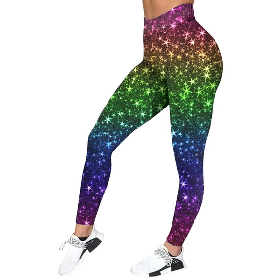 Carnival Leggings for Women 2026 Mardi Gras Mask Print Tummy Control ...