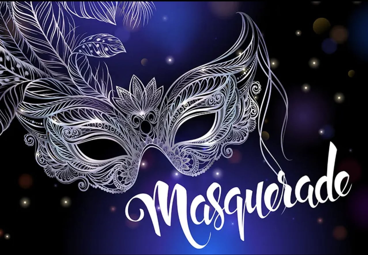 Carnival Masquerade Photography Background Purple and Gold Mask Adult ...