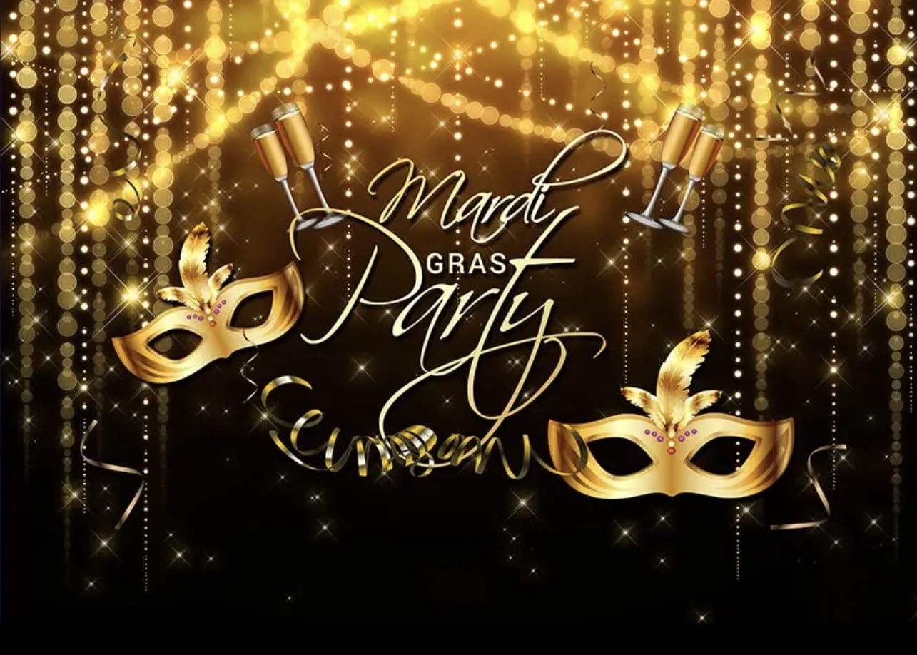 Carnival Masquerade Photography Background Purple and Gold Mask Adult ...