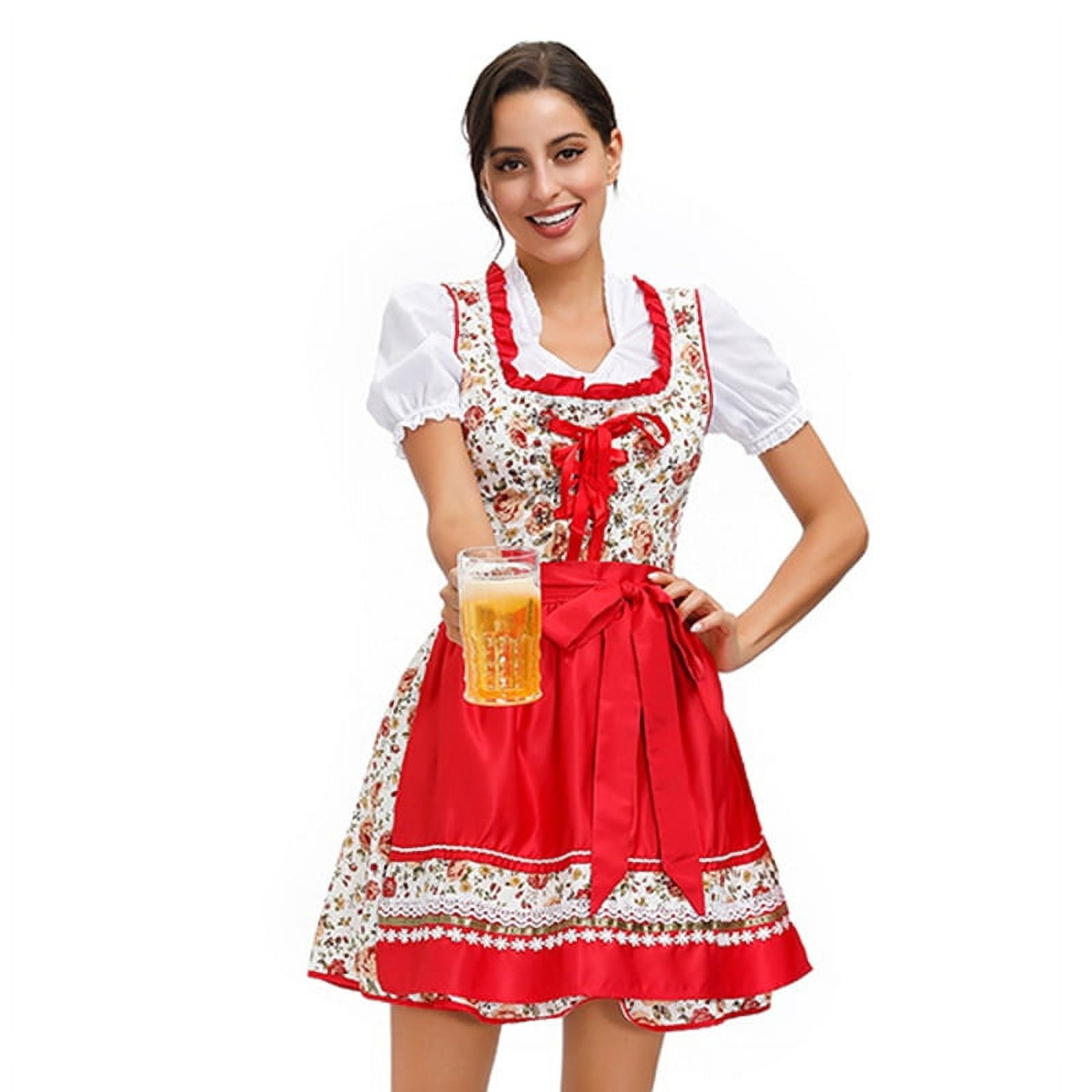 Carnival Oktoberfest Bavarian Dirndl Costume Wench Clubwear Bar Outfit ...
