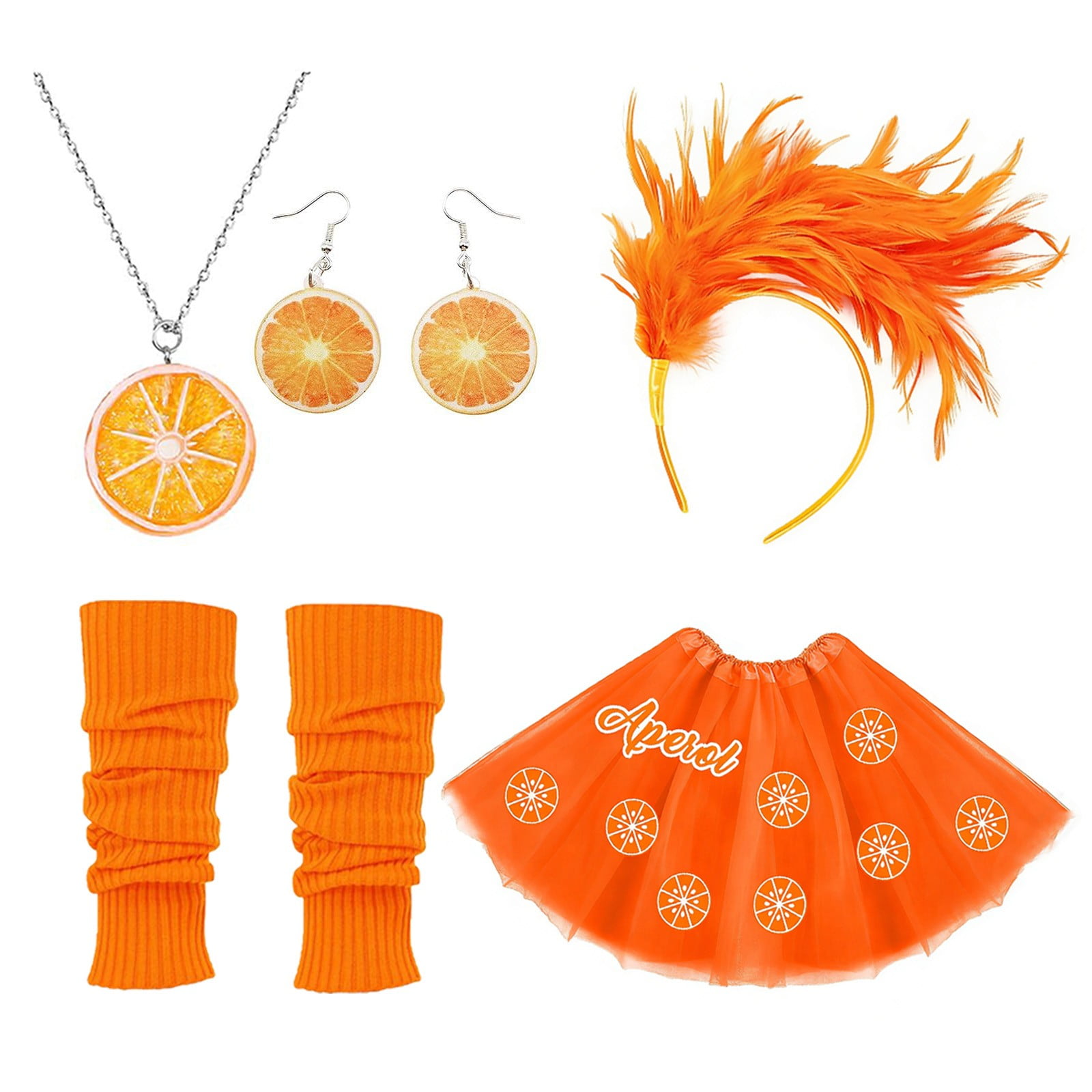 Carnival Orange Fruit Themed Jewelry Trendy Accessories with Skirt ...