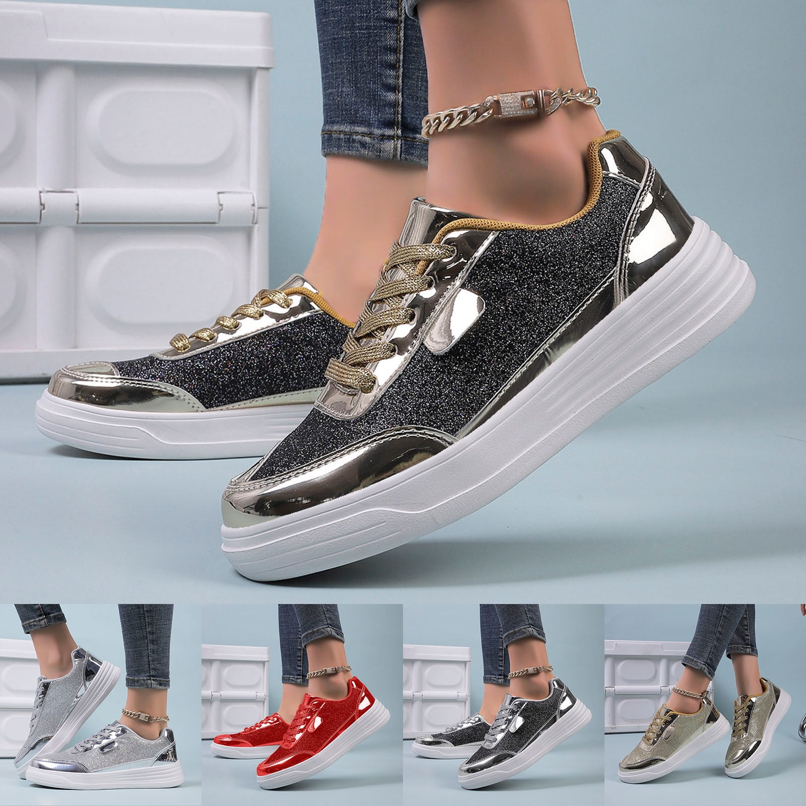 Carnival Shoes Women Couples Fashion Leather Lace Up Platform Sneakers ...