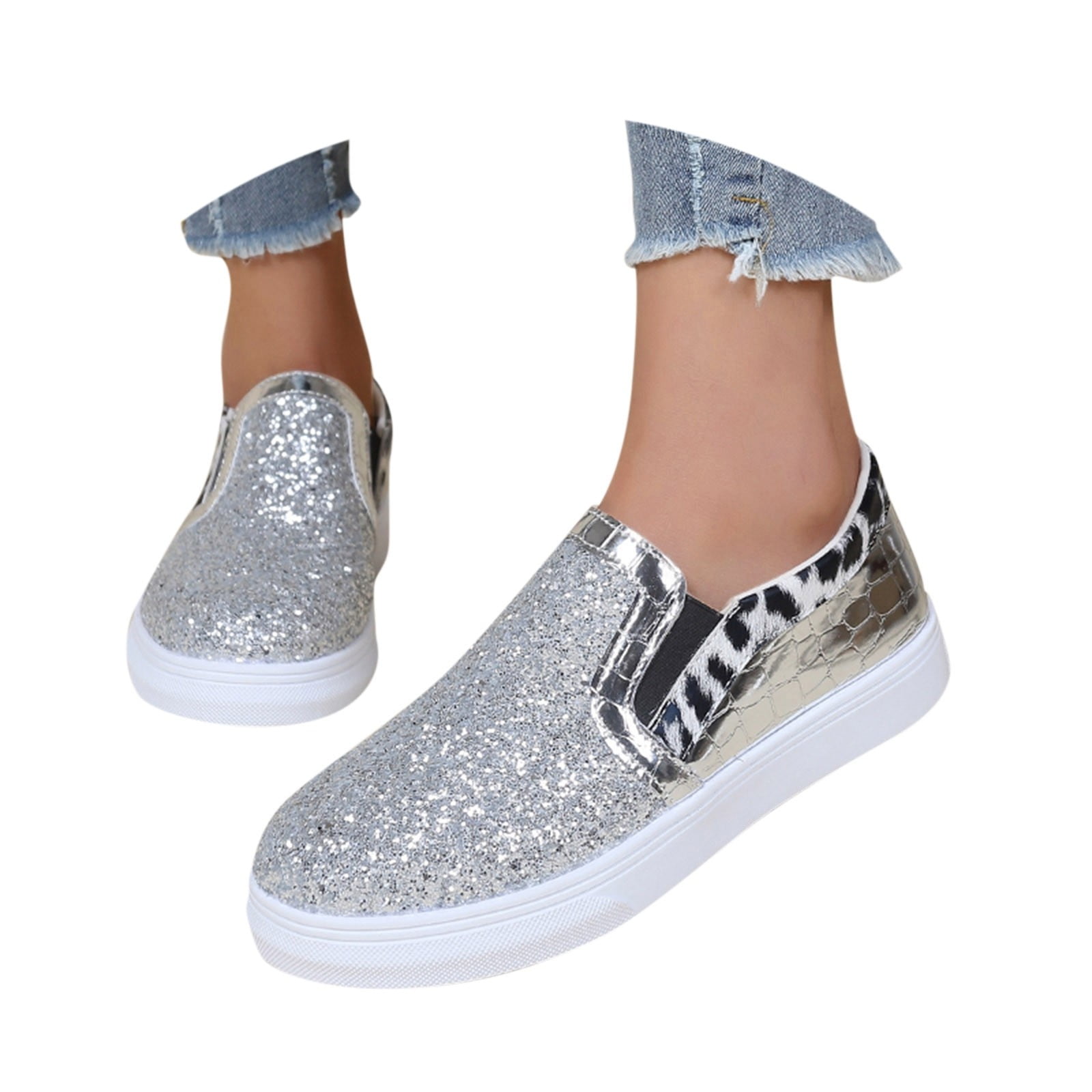 Carnival Shoes Women Fashion Casual Loafers Flat Heel Sparkly Print ...