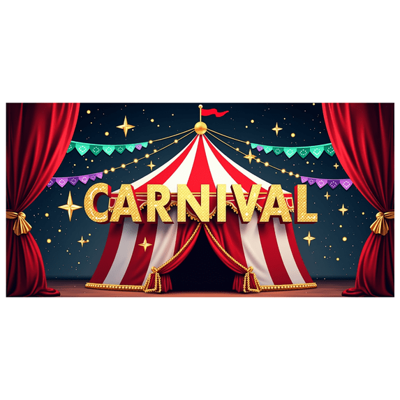 Carnival Tent Background Banner for Festival Party Supplies and ...