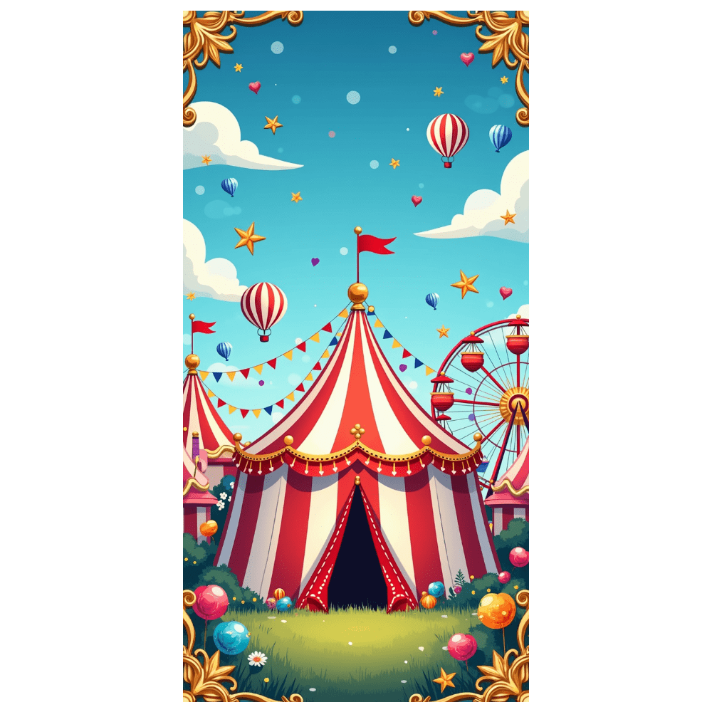 Carnival Tent Background Banner for Festival Party Supplies and ...