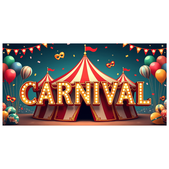 Carnival Tent Background Banner for Festival Party Supplies and ...