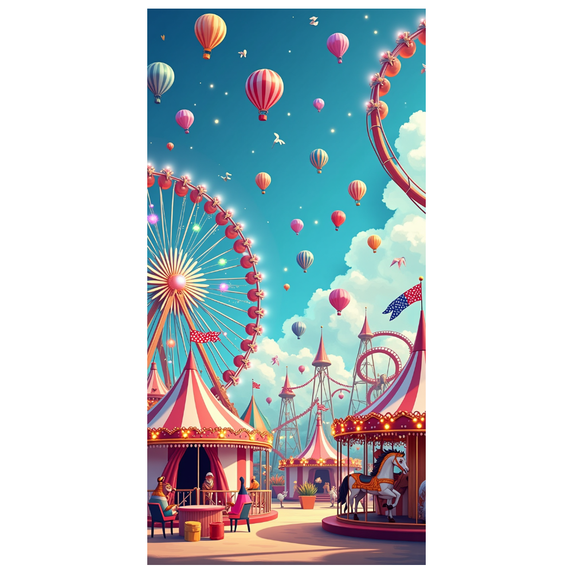 Carnival Theme Backdrop Banner Decorations Photography Props Party ...