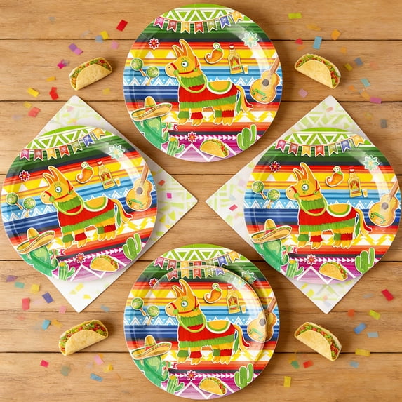 Carnival Themed Disposable Paper Plates, Cups, and Napkins Set for ...