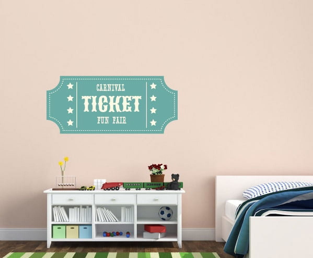 Carnival Ticket Fun Fair Wall Decal - Vinyl Decal - Car Decal ...