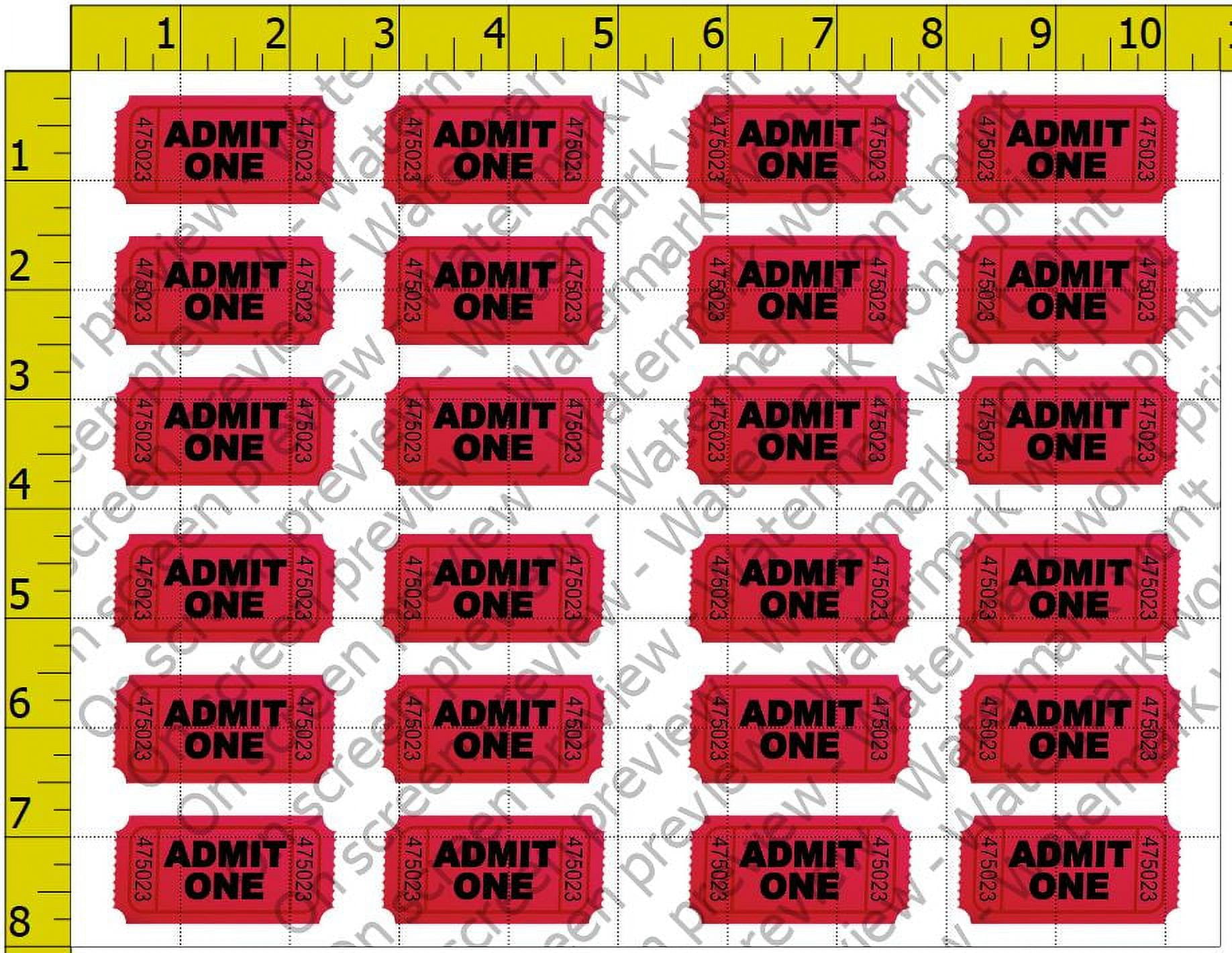 Carnival Tickets Edible Cupcake Topper Images - 24 ct Per Sheet ...