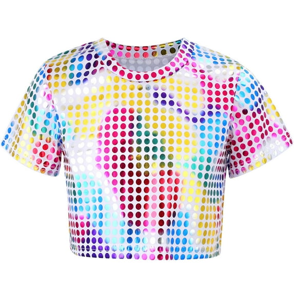 Carnival Top for Toddler Girls Party Dress Up Sequin Top Kids ...