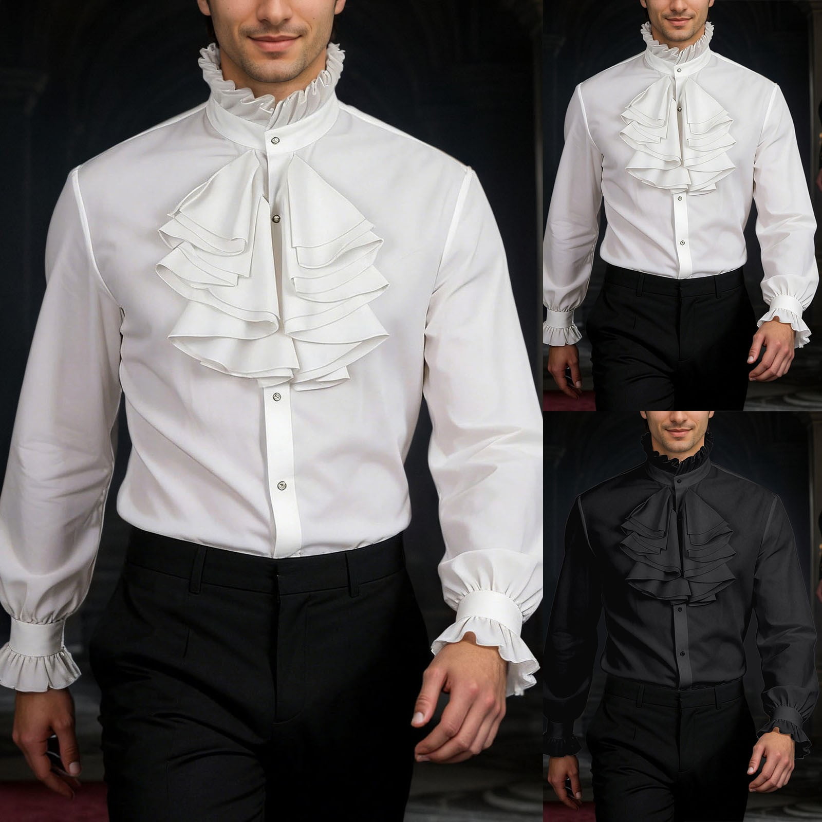 Carnival Vampire Literary Ruffled Medieval Revival Victorian Steampunk ...