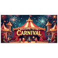 Carnival Welcome Banner Circus Clown Elephant Balloons Tent Backdrop ...