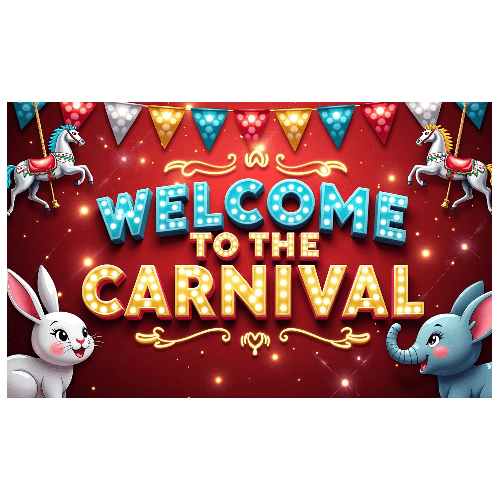 Carnival Welcome Banner Circus Theme Tent Party Decorations Celebration ...