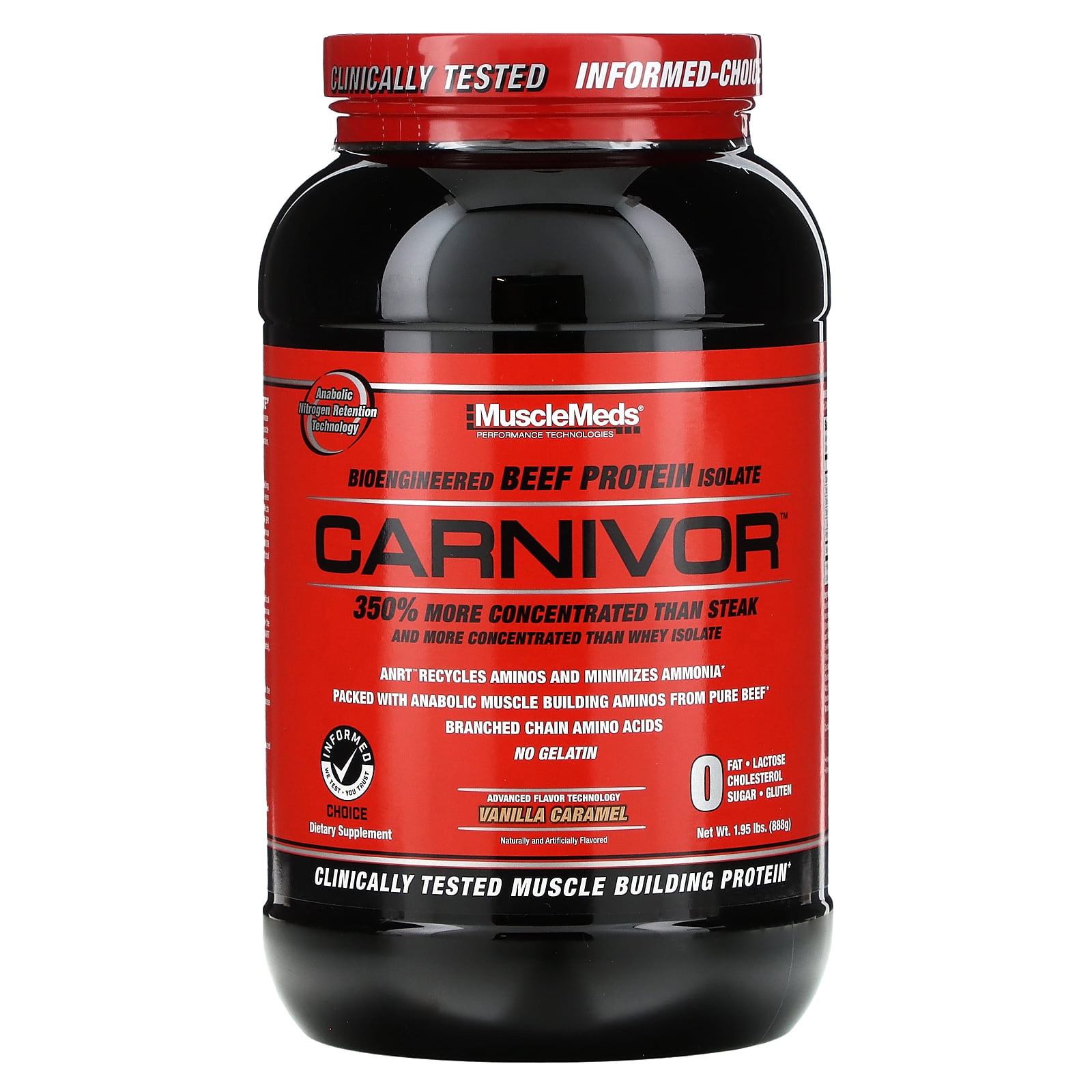 Carnivor, Bioengineered Beef Protein Isolate, Vanilla Caramel, 1.95 lbs ...