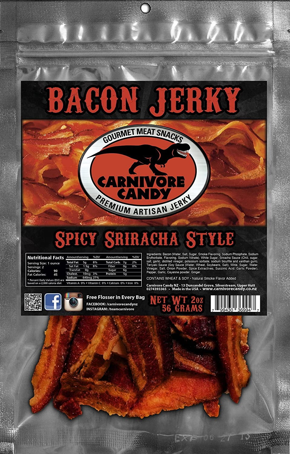 Carnivore Candy Bacon Jerky 5 Flavor Sampler Pack - Walmart.com
