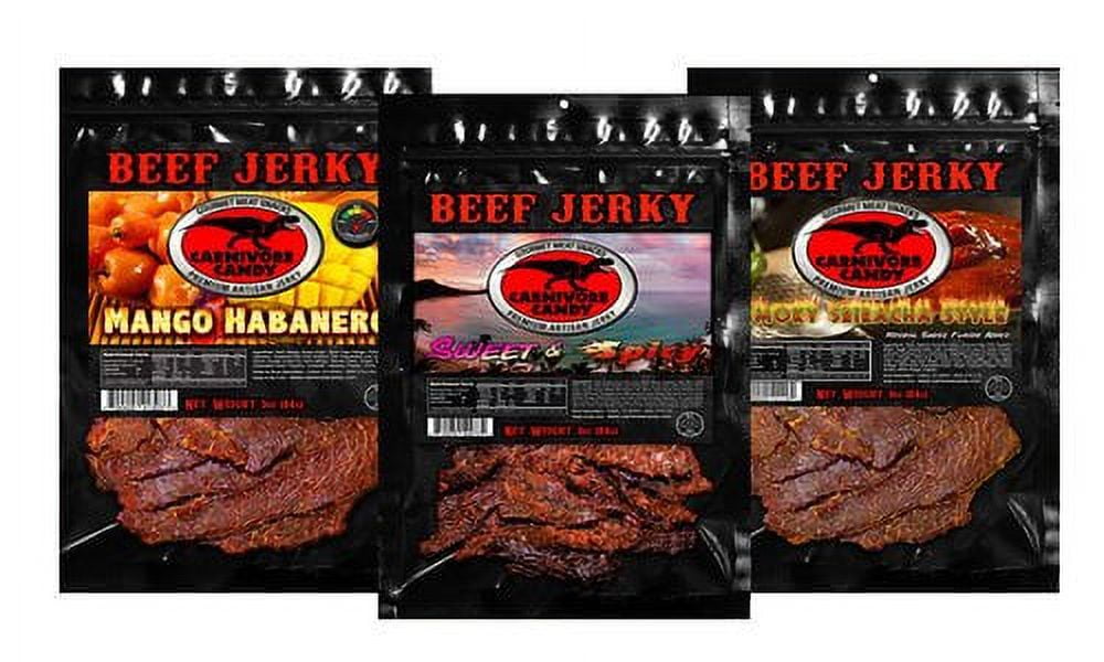 Carnivore Candy Gourmet Beef IRF13 Jerky Flavor Sampler - Mango ...
