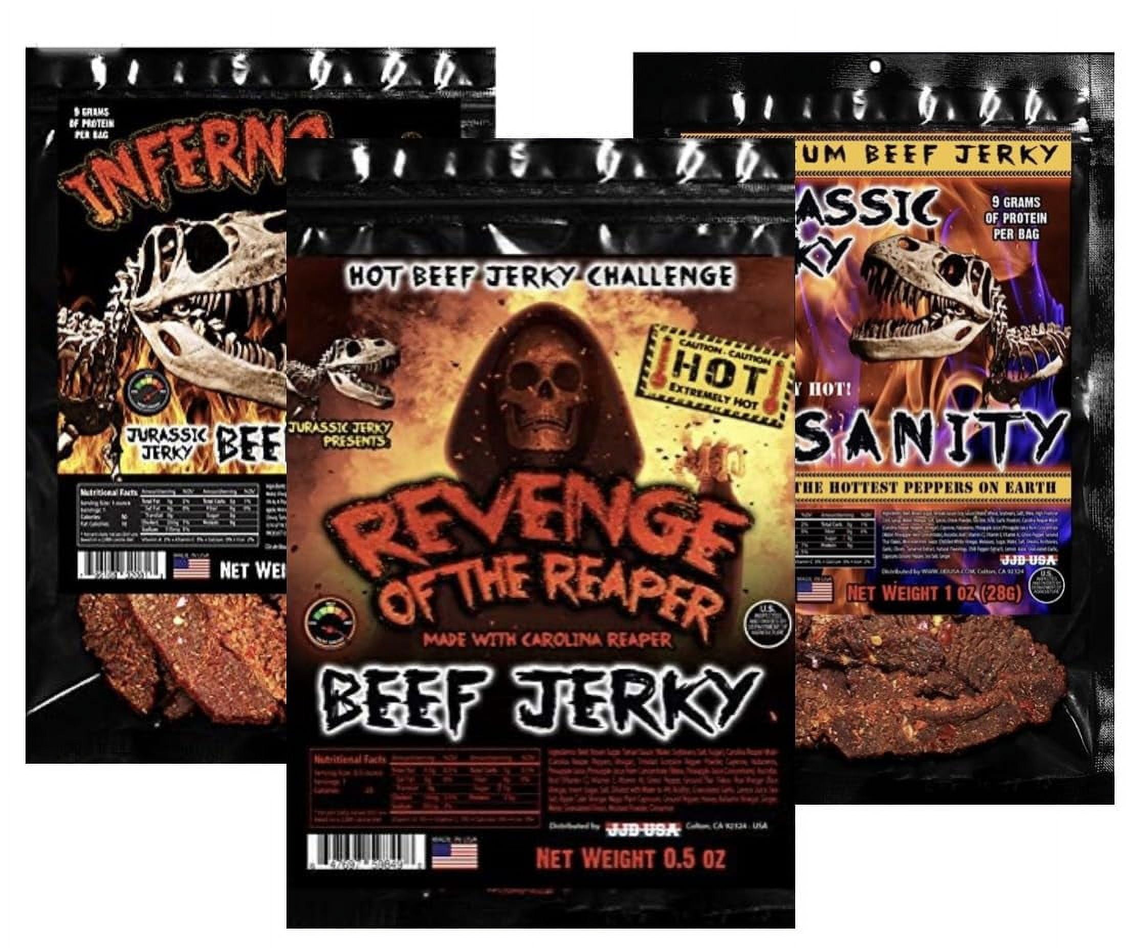Carnivore Candy Mixed HOT Variety 3- pack Hot jerky. Inferno X - 3oz ...