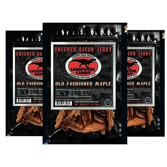 Carnivore Candy Old Fashioned BCF26 Maple Bacon Bacon Jerky - Jurassic ...
