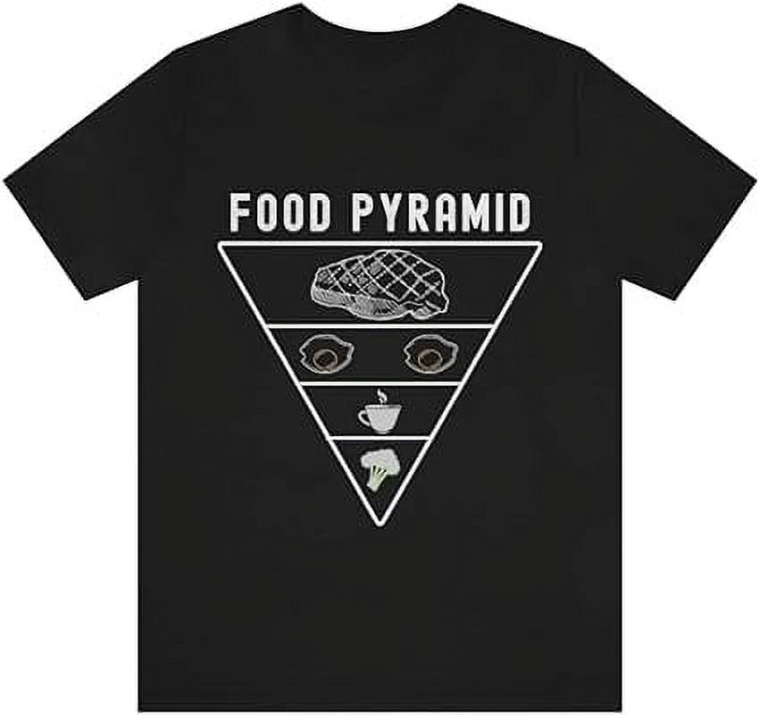 Carnivore T-Shirt Food Pyramid Meat Eggs Coffee Broccoli - Walmart.com