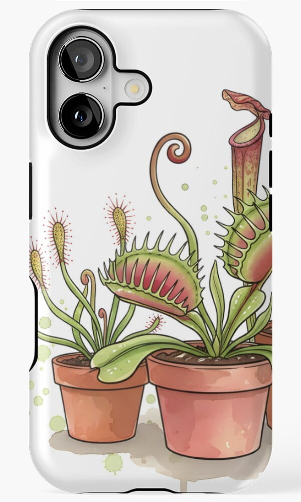 Carnivorous Plants Botany Design Phone Case for iPhone 11 12 13 14 15 ...