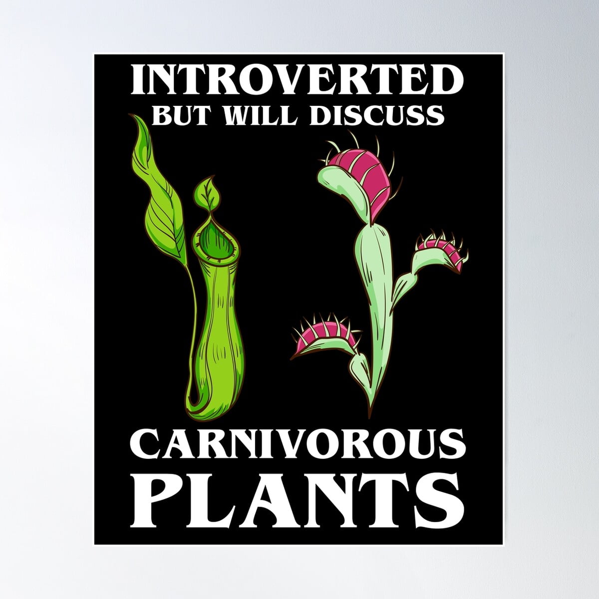 Carnivorous Plants Gifts Men Northern Pitcher Venus Fly Trap Poster ...