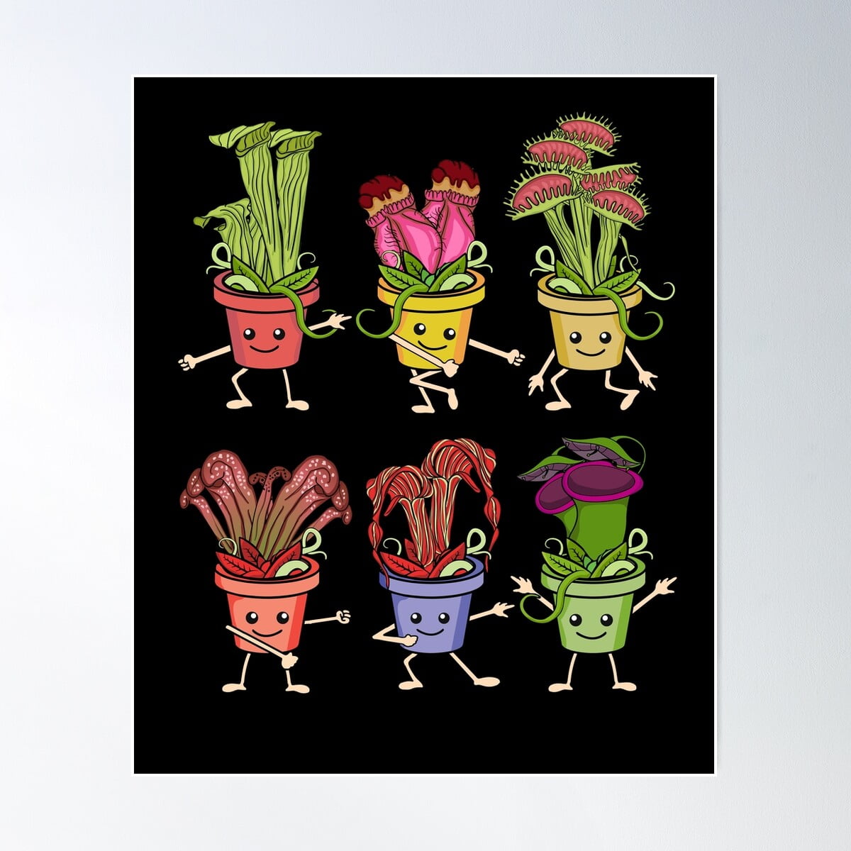 Carnivourus Plants Lover Kids Sarracenia Venus Fly Trap Poster Wall Art ...