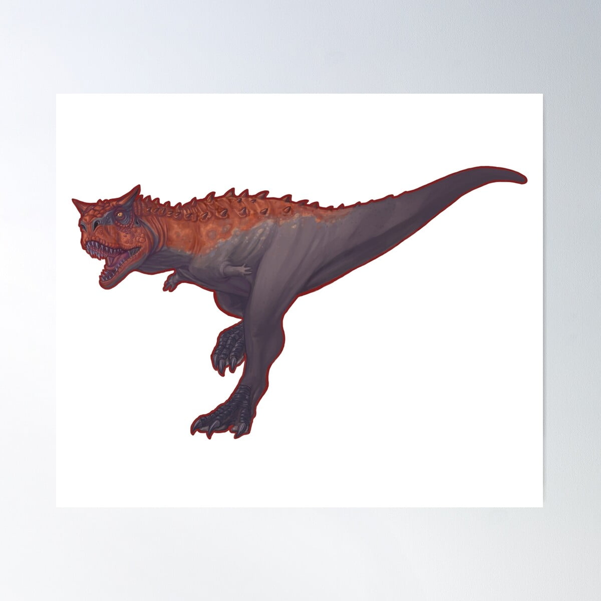 Carnotaurus Sastrei Poster Wall Art, Modern Wall Decor For Living Room ...