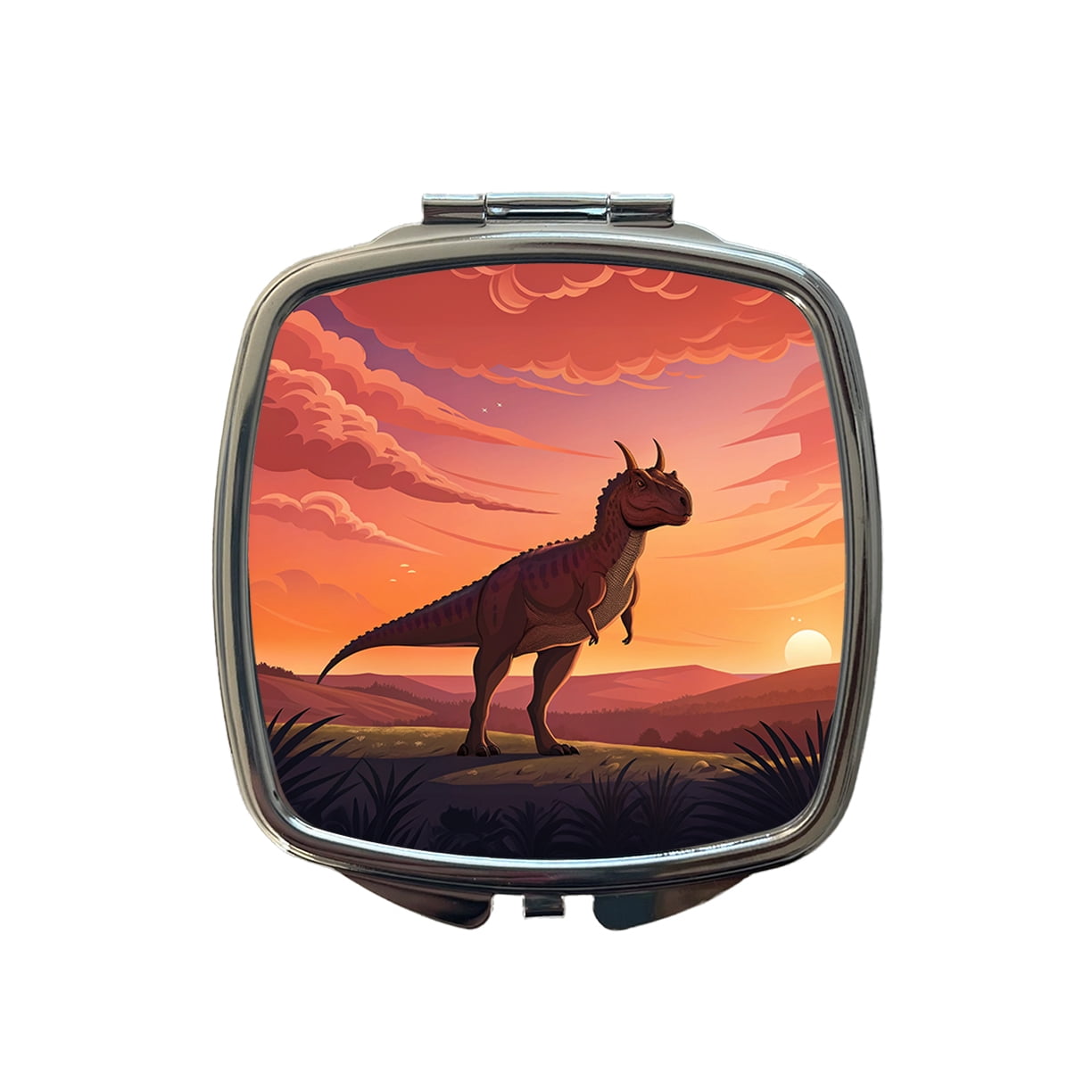 Carnotaurus Sunset Standing Dinosaur Travel Makeup Handbag Purse Small ...