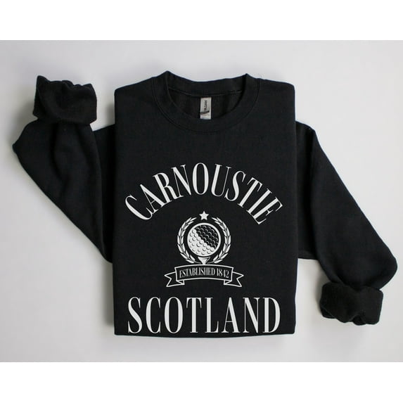 Carnoustie, Scotland Crewneck T-Shirt Style Golf Pullover Country Club ...