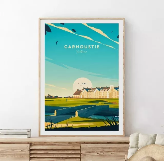 Carnoustie Traditional Golf Print - Scotland, Golf Print, Carnoustie NO ...