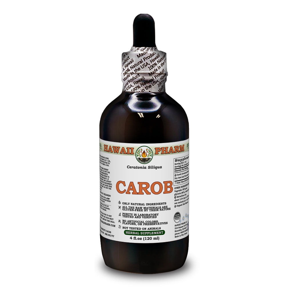 Carob (Ceratonia Siliqua) Dry Seed And Pods ALCOHOL-FREE Liquid Extract ...