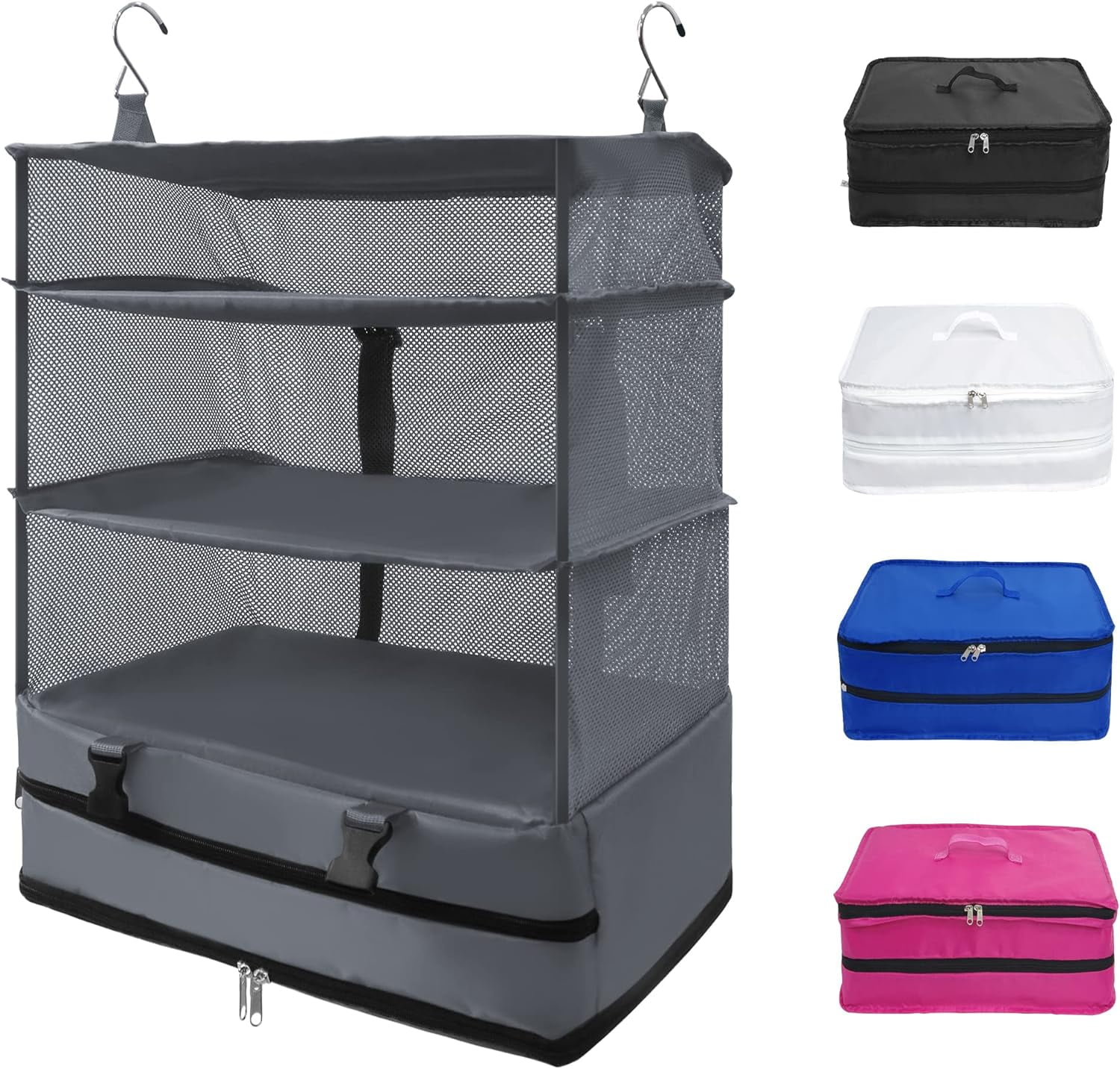 Caroeas XX-Large Portable Hanging Travel Shelves, Packing Cube ...