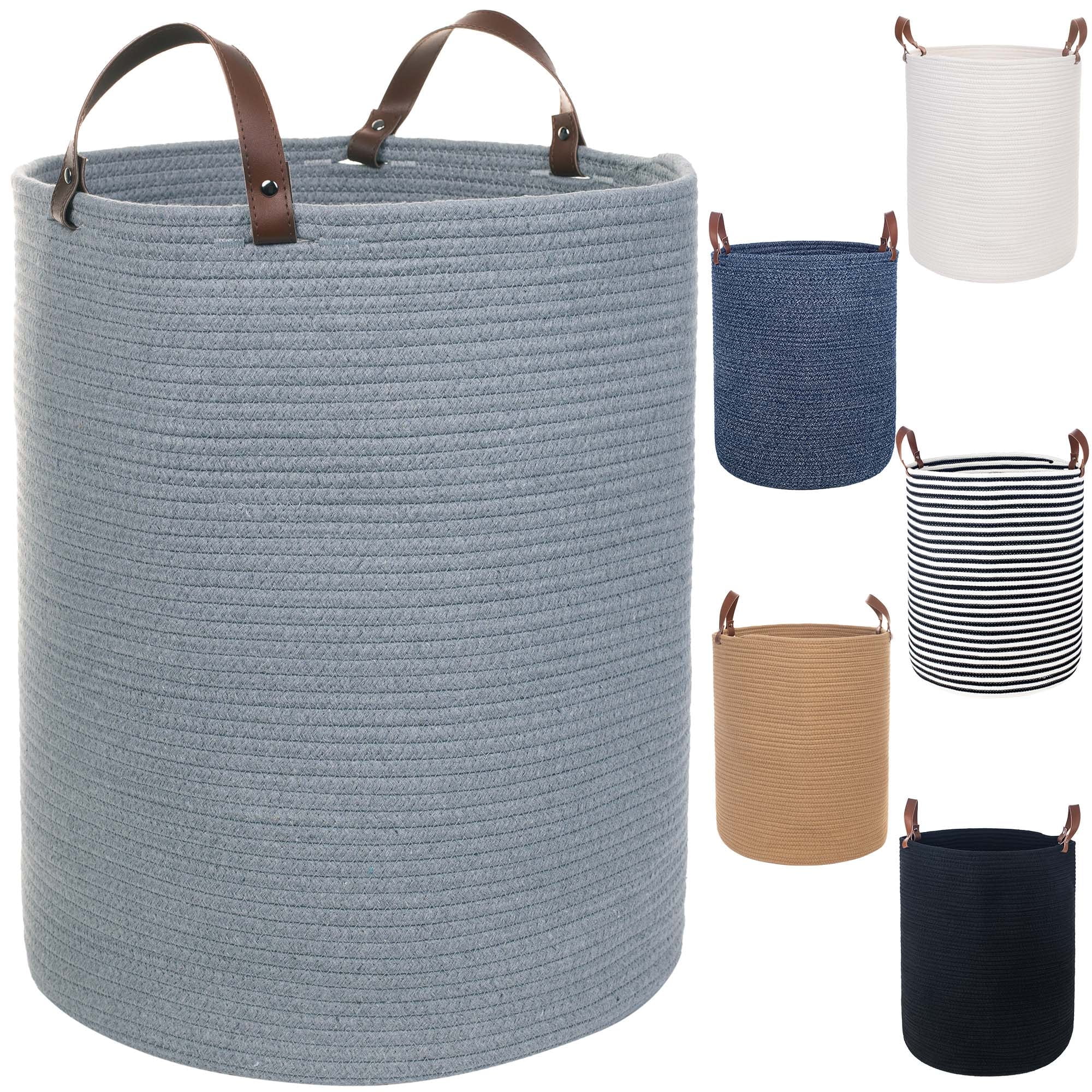 Caroeas XXXL Extra Large Rope Basket, 16''x20'' Woven Storage Basket ...